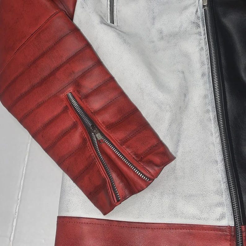 Carlos Descendants White and Black With Red Combo Wax Faux Fur Collar ...