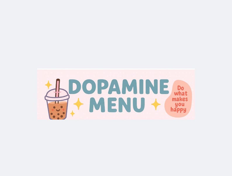 Dopamine Menu Template | Boost Your Mood | Daily Self-care Printable ...