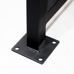 Custom Square Steel Stair Railing – Modern Metal Handrail – Square Tube ...