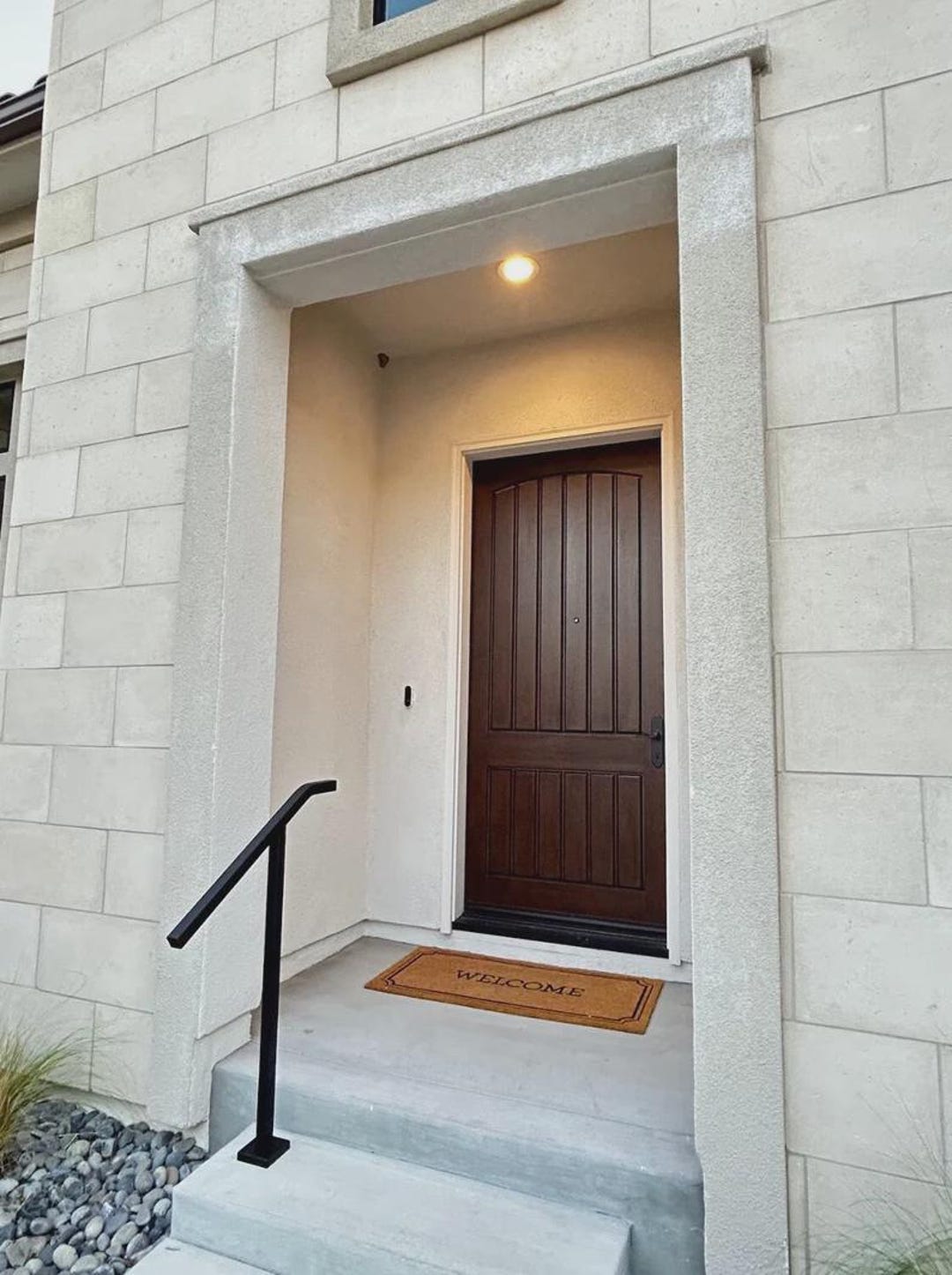 1-2 Step Outdoor Handrail, Grab Rail for Steps Porch, Single Post Pool ...