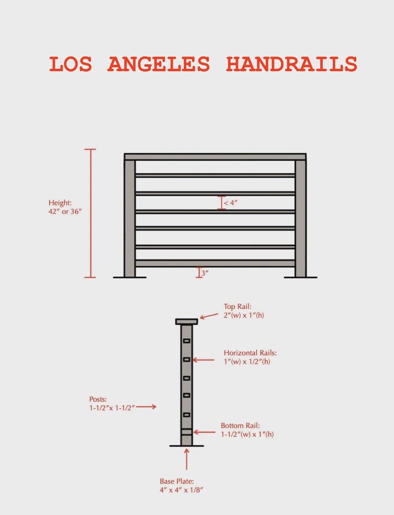 Modern Metal Railing – Custom Pre-built Guardrail, Indoor/outdoor - Etsy