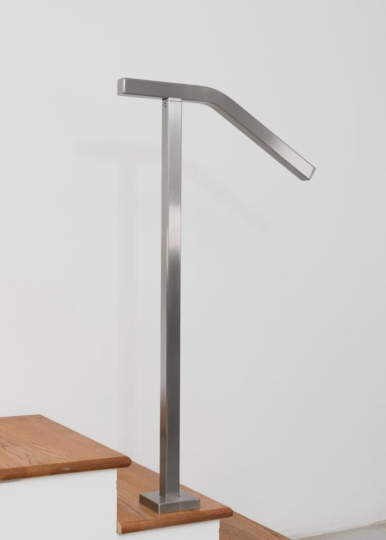 1-2 Step Outdoor Handrail, Grab Rail for Steps Porch, Single Post Pool ...