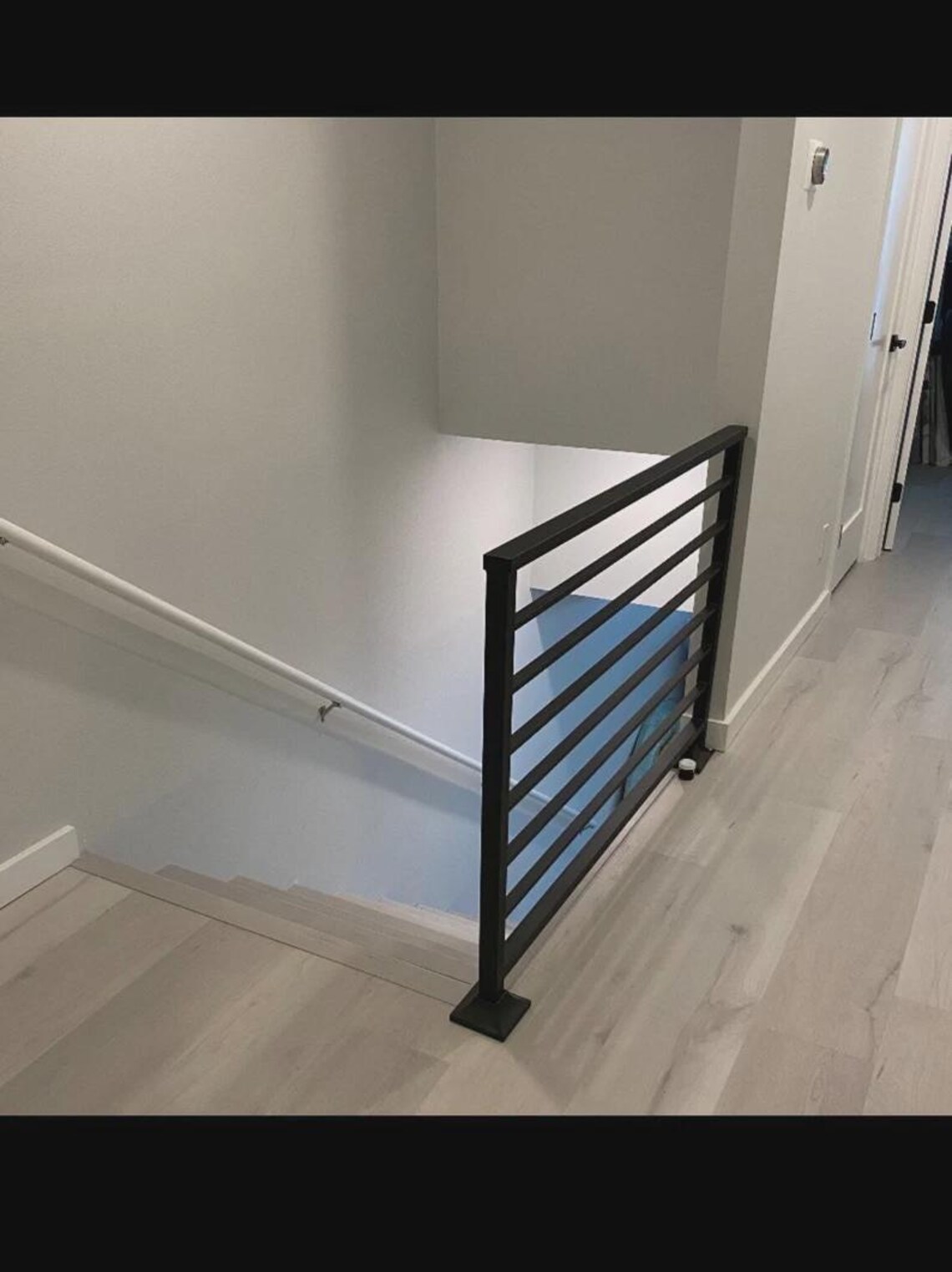 Modern Metal Railing – Custom Pre-built Guardrail, Indoor/outdoor - Etsy