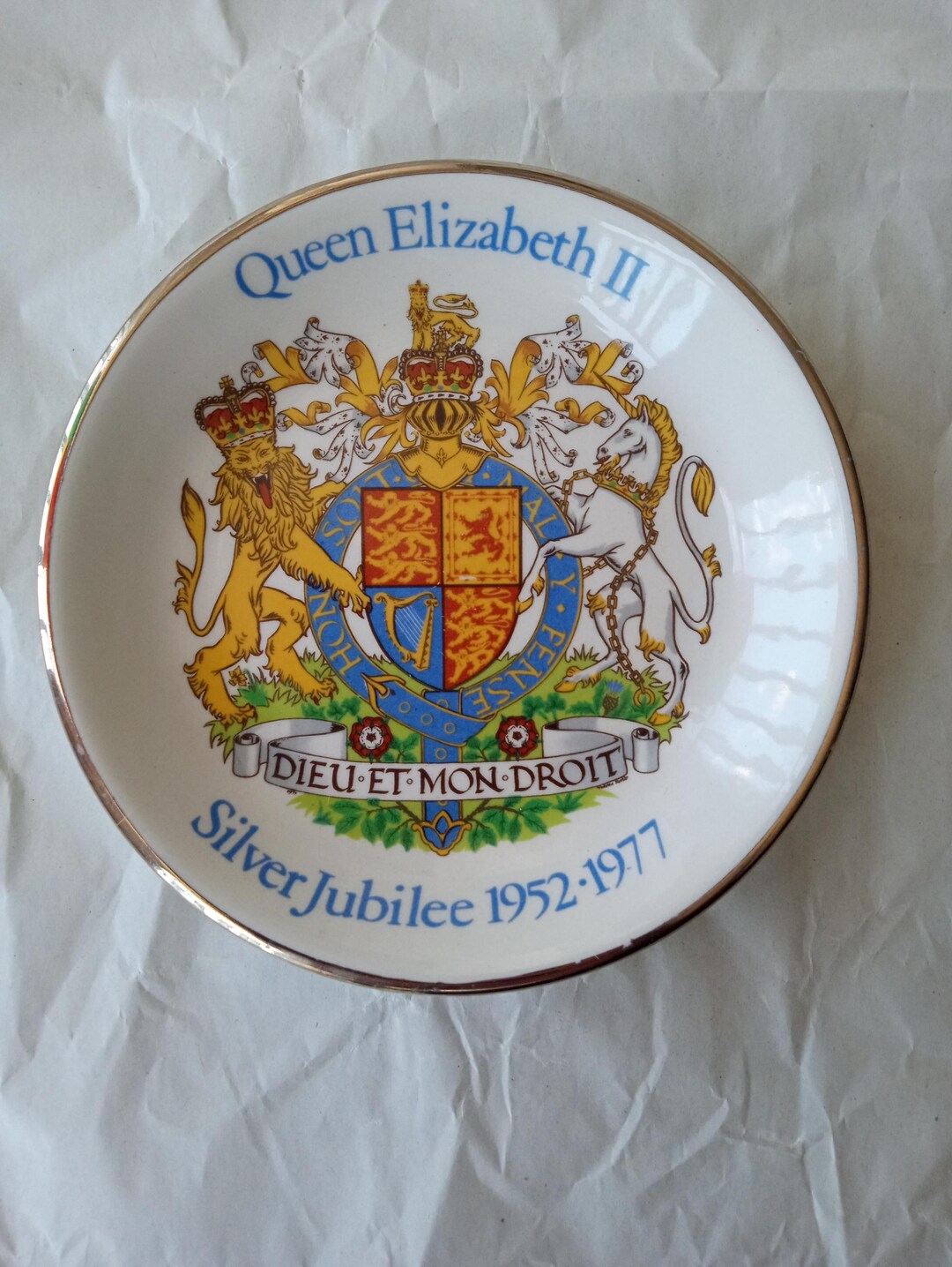 Queen Elizabeth II Silver Jubilee Plate by Wood and Sons - Etsy