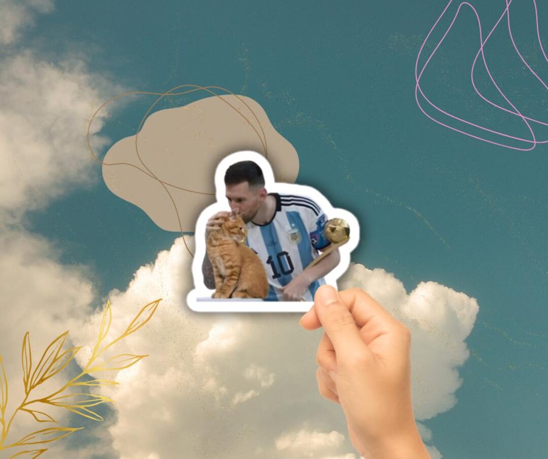 Lionel Messi & Cat Sticker – Funny Argentina Champion Meme - Etsy