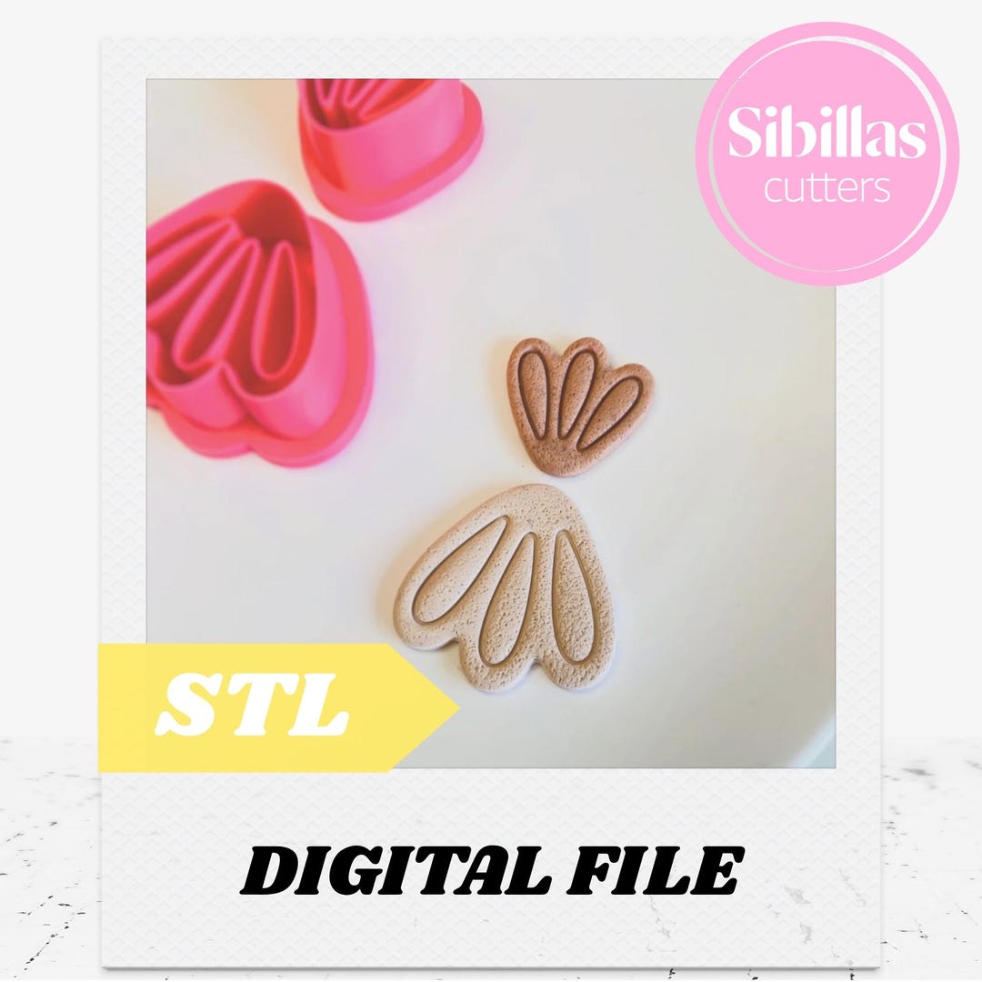 Modern Polymer Clay Cutter STL: Organic Scalloped Jewelry Tool (digital ...