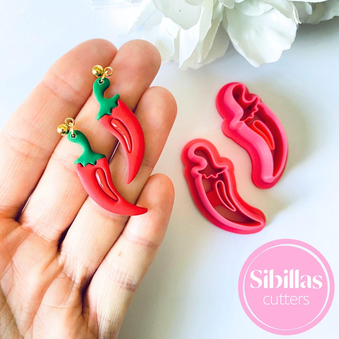 Chili Pepper Polymer Clay Cutter: Vegetable Clay Earring Cutter ...