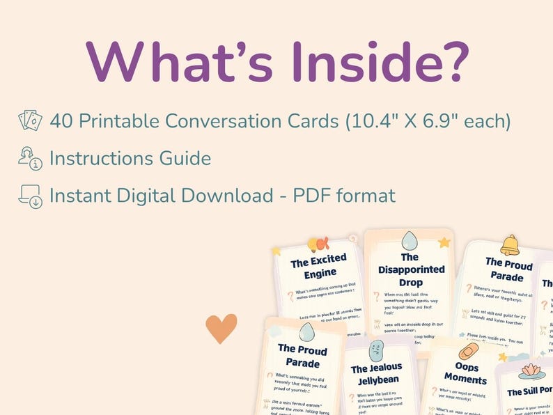 Printable Feelings Cards for Kids | 40 SEL Conversation Starters ...