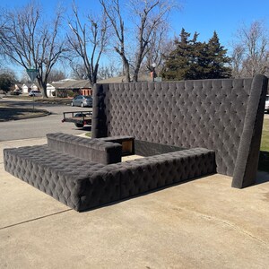 Luxury Custom Platform Tufted Bed Frame Huge Oversized Extra Wide ...