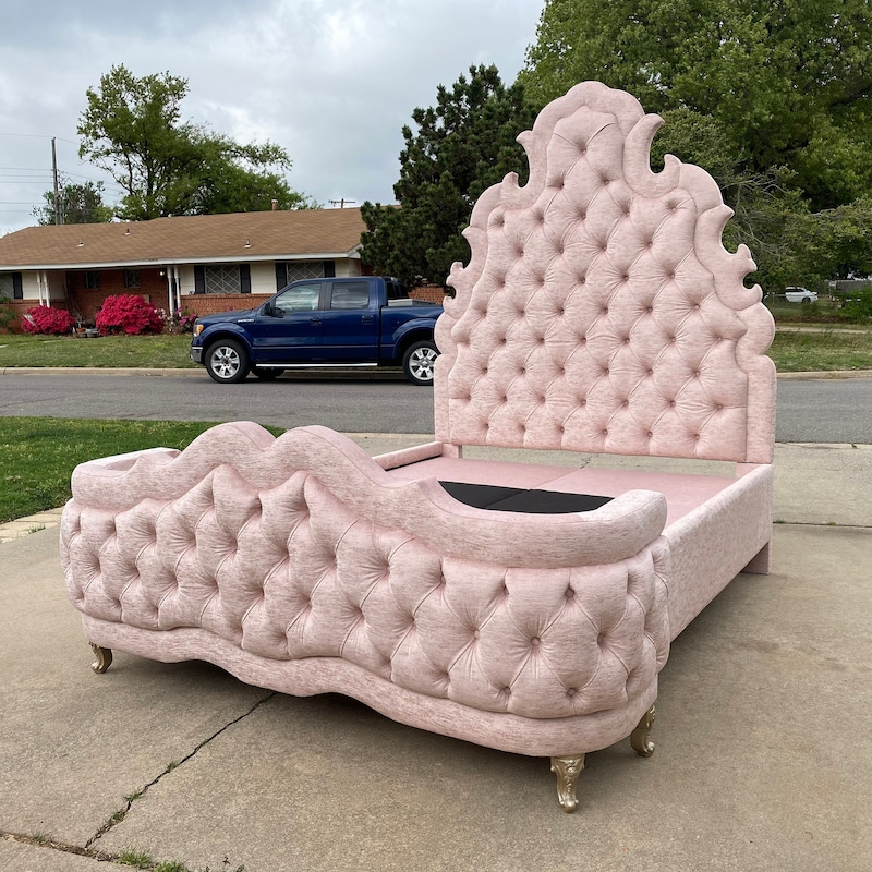 Purple Tuft Bed - Etsy