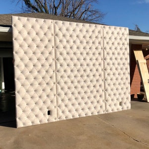 Tufted Wall Panels Custom Upholstered Extra Tall Choose Fabric Velvet ...