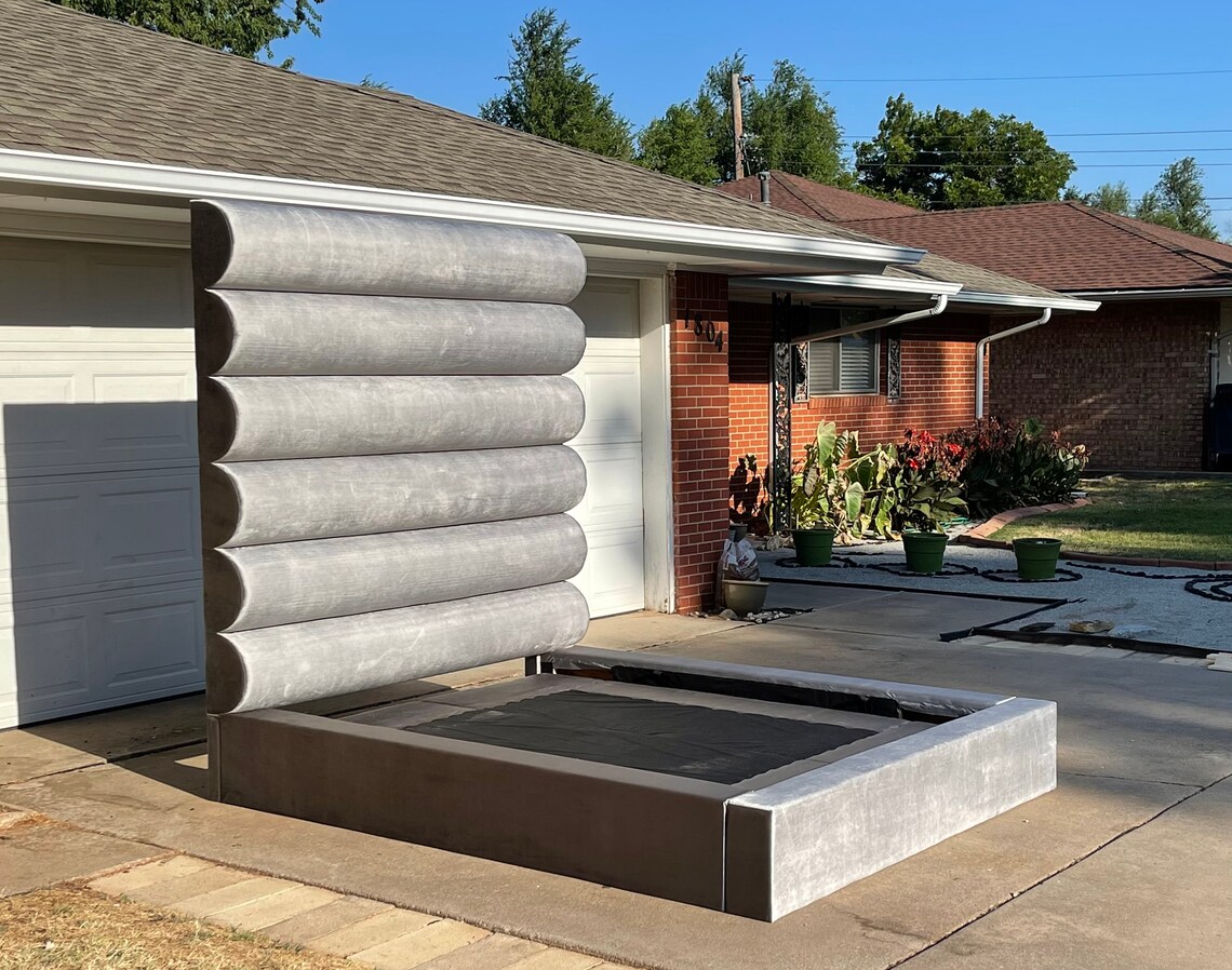 Modern Tall Bolster Style Bed Frame California King Queen Full - Etsy