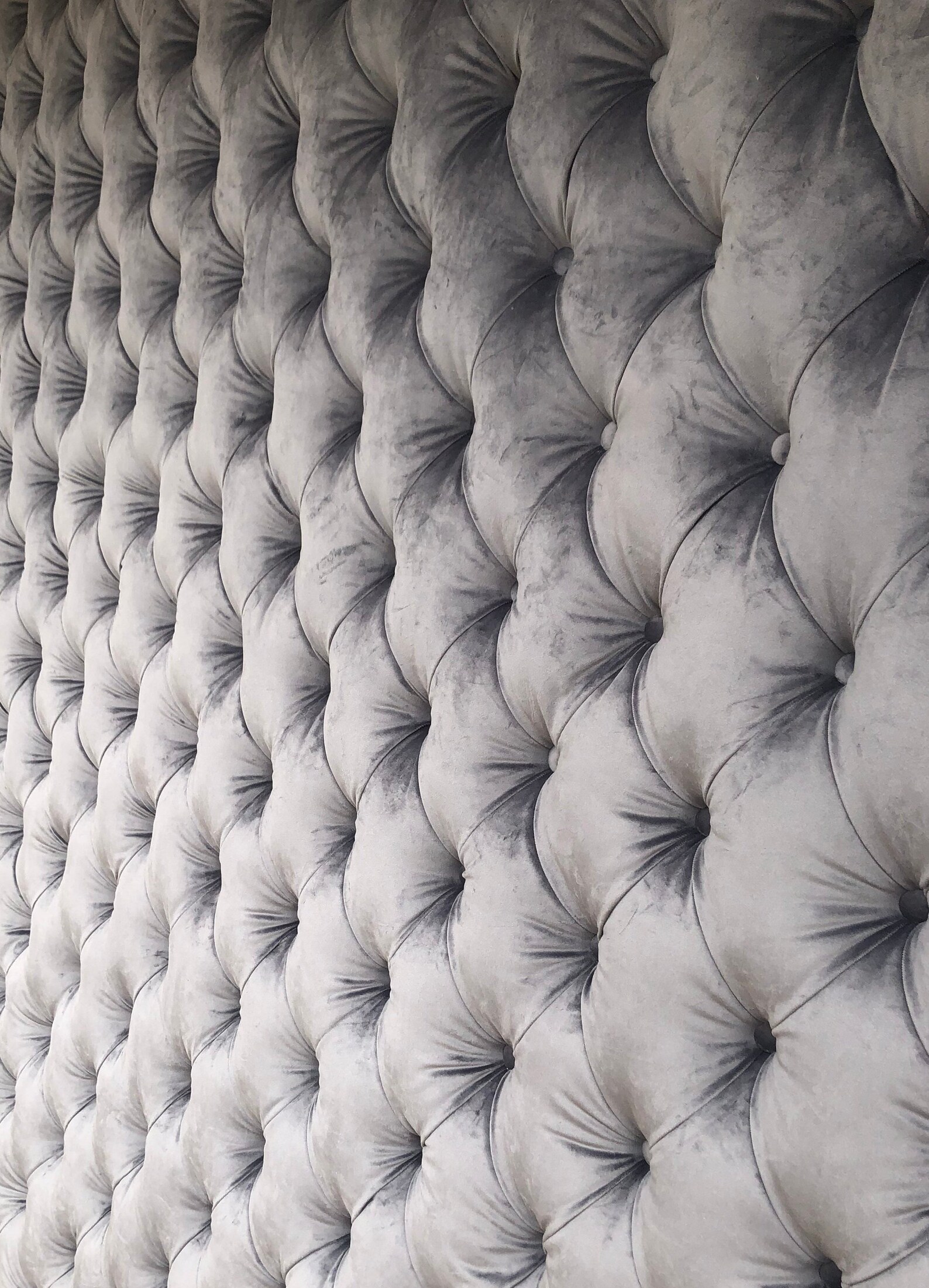 Custom Tufted Velvet Wall Panels: Extra Tall Upholstered Headboard - Etsy