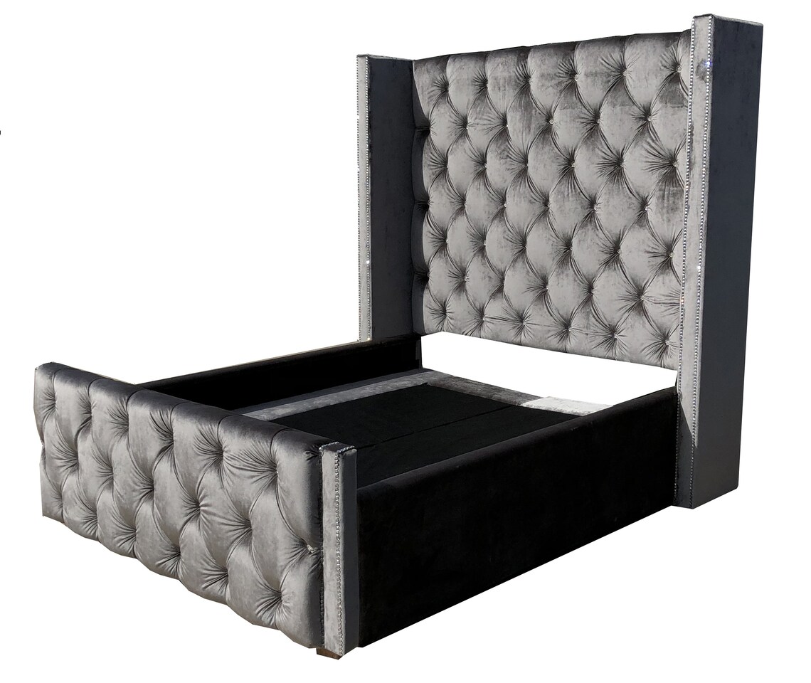 Tall Tufted Modern Custom Bed Diamond Tufting Headboard - Etsy