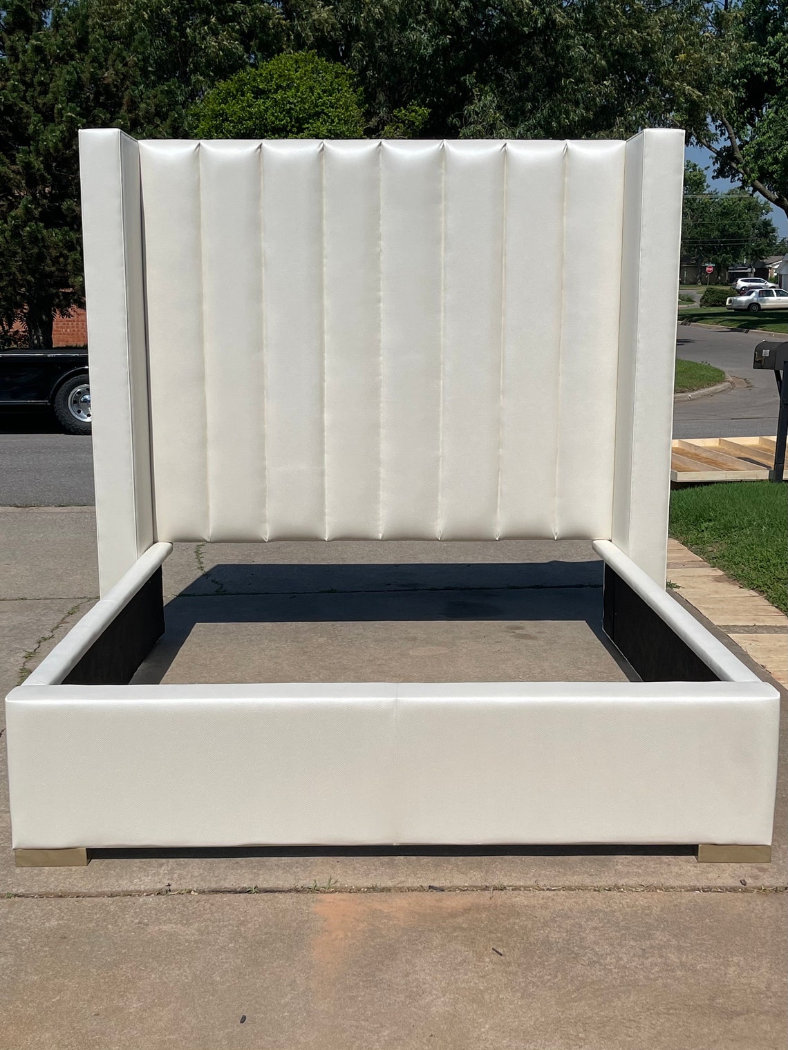 Modern Tall Headboard Adjustable Bed Frame Platform California - Etsy