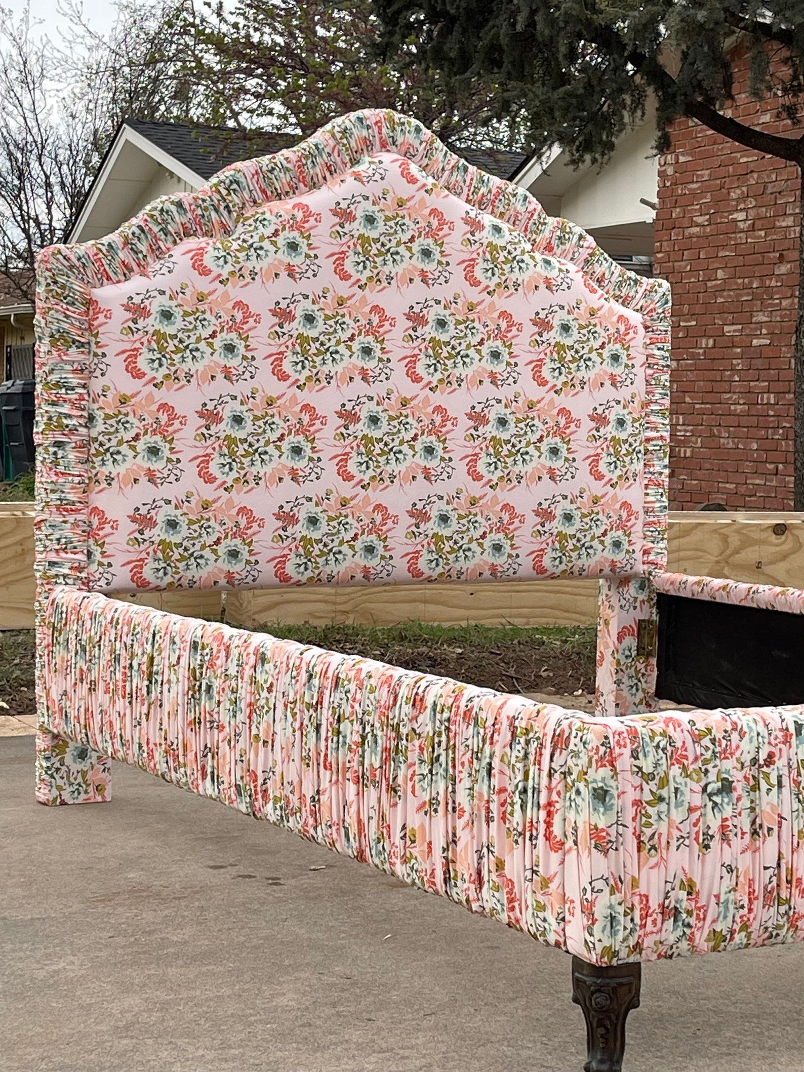 Custom Bed Frame Floral Preppy Girls Bedroom Print Bed Frame | Etsy