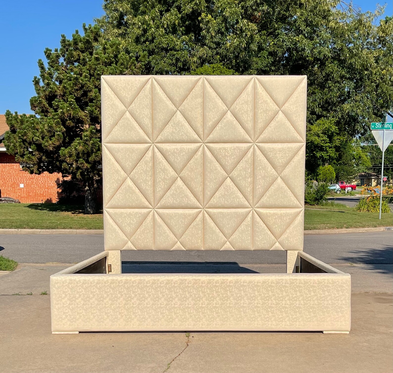Upholstered Tall Bed Frame Headboard Panel Modern Ceiling - Etsy