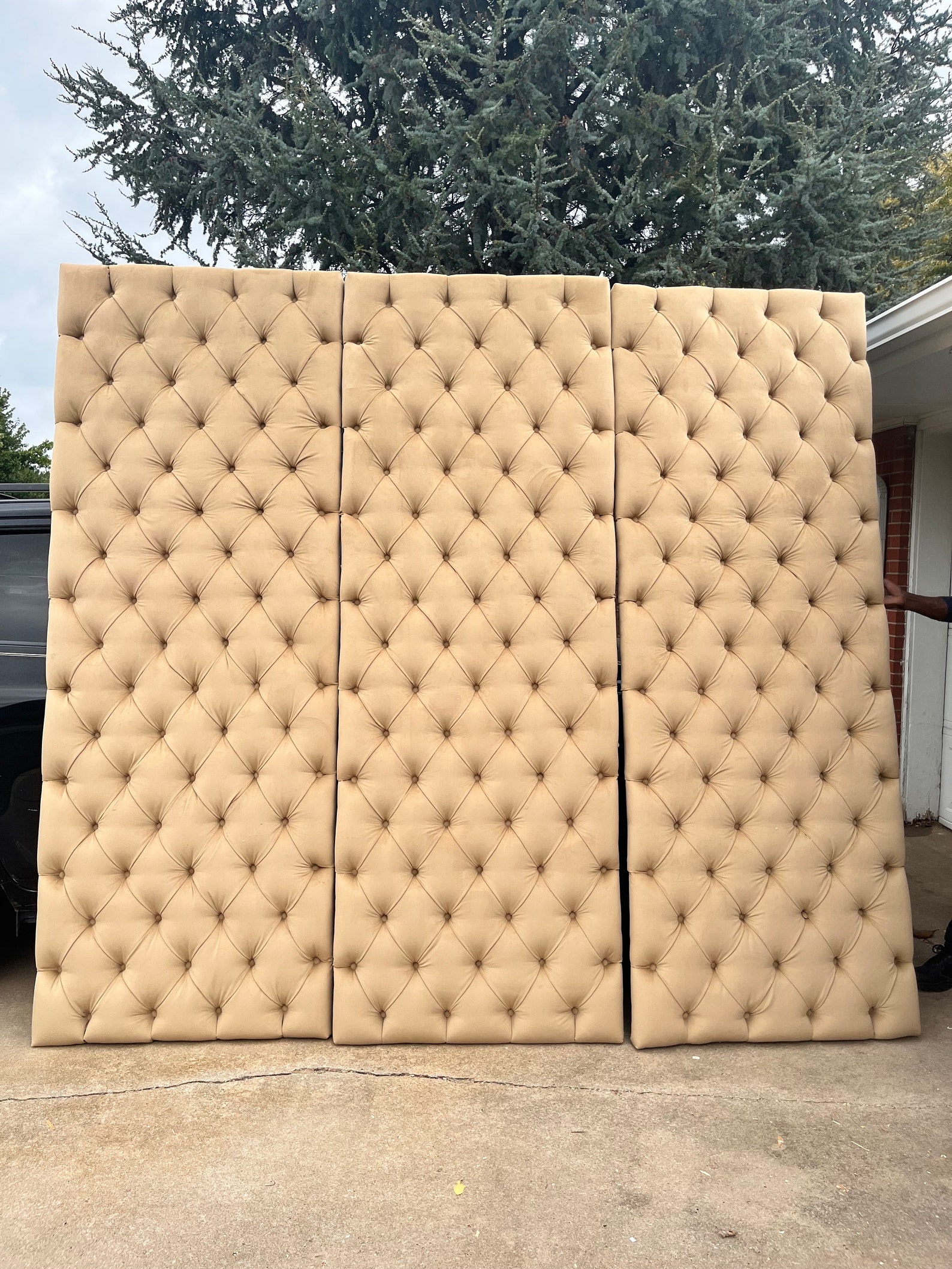 Custom Tufted Velvet Wall Panels: Extra Tall Banquette Tiles - Etsy