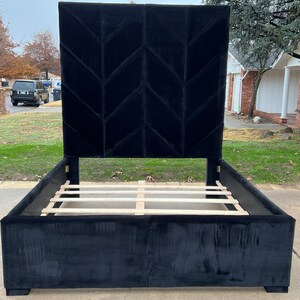 Extra Tall Headboard Panels Platform Bed Frame Upholstered Channel ...