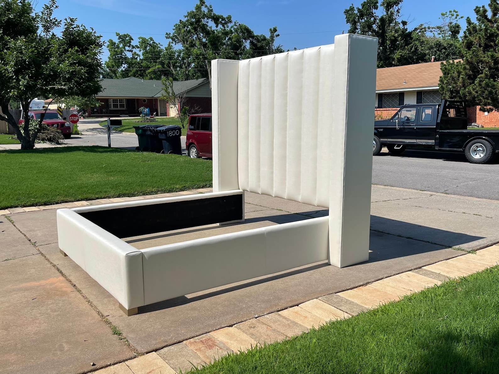 Modern Tall Headboard Adjustable Bed Frame Platform California - Etsy