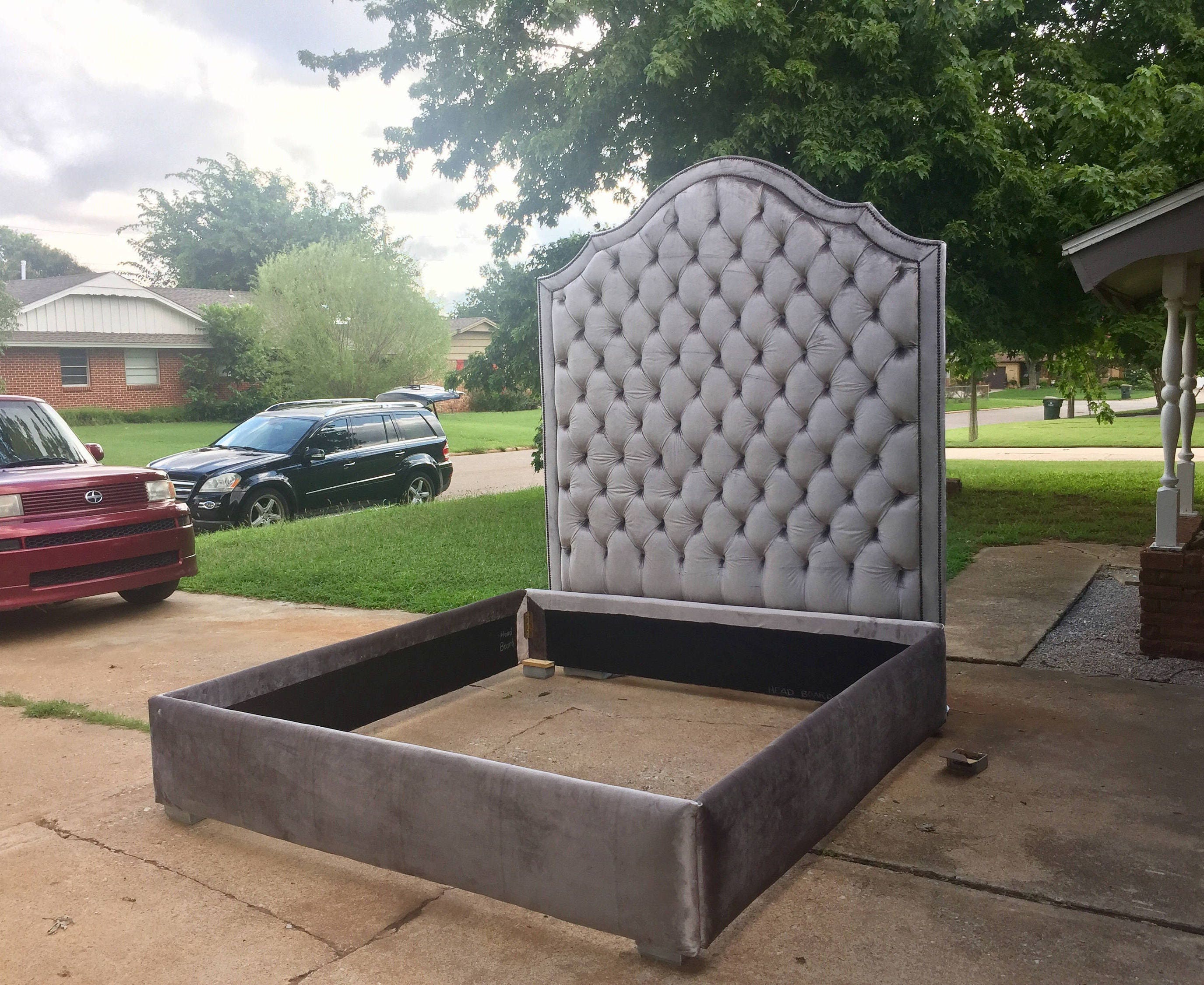 Tall Tufted Bed King Queen Full Twin Extra Tall California | Etsy