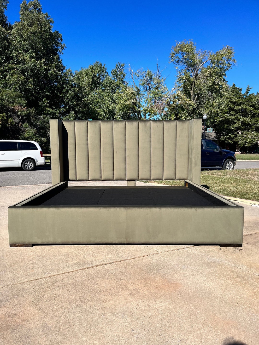 Alberta King Bed Frame: Vertical Channel Tufted Storage Bed (MADE TO ...
