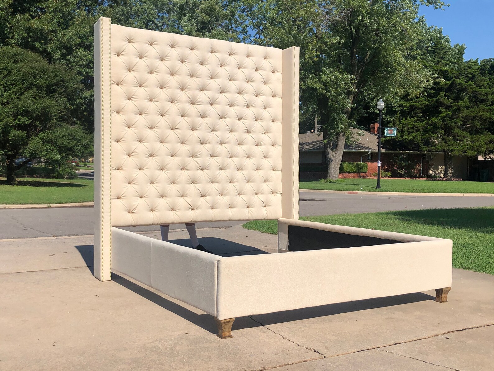 Urban Farmhouse Custom Made Bed Extra Tall Neutral Bed Frame - Etsy