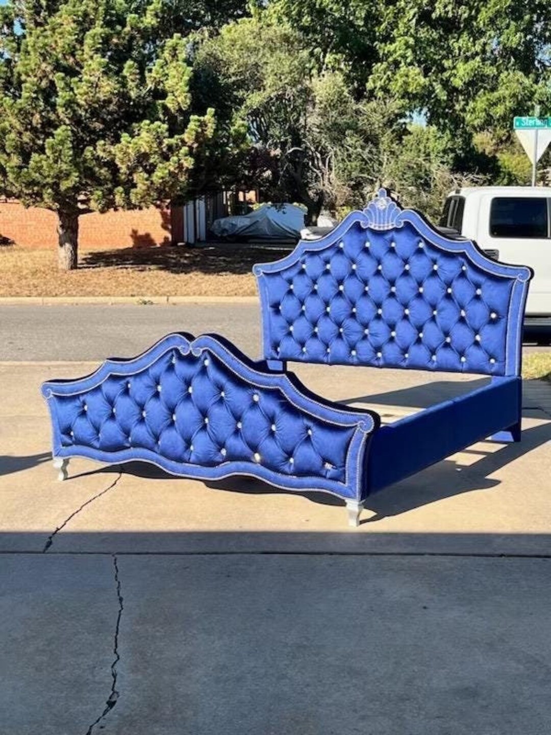 Crystal Tufted Bed Frame Haute House Luxury Bed French Belle Bed ...