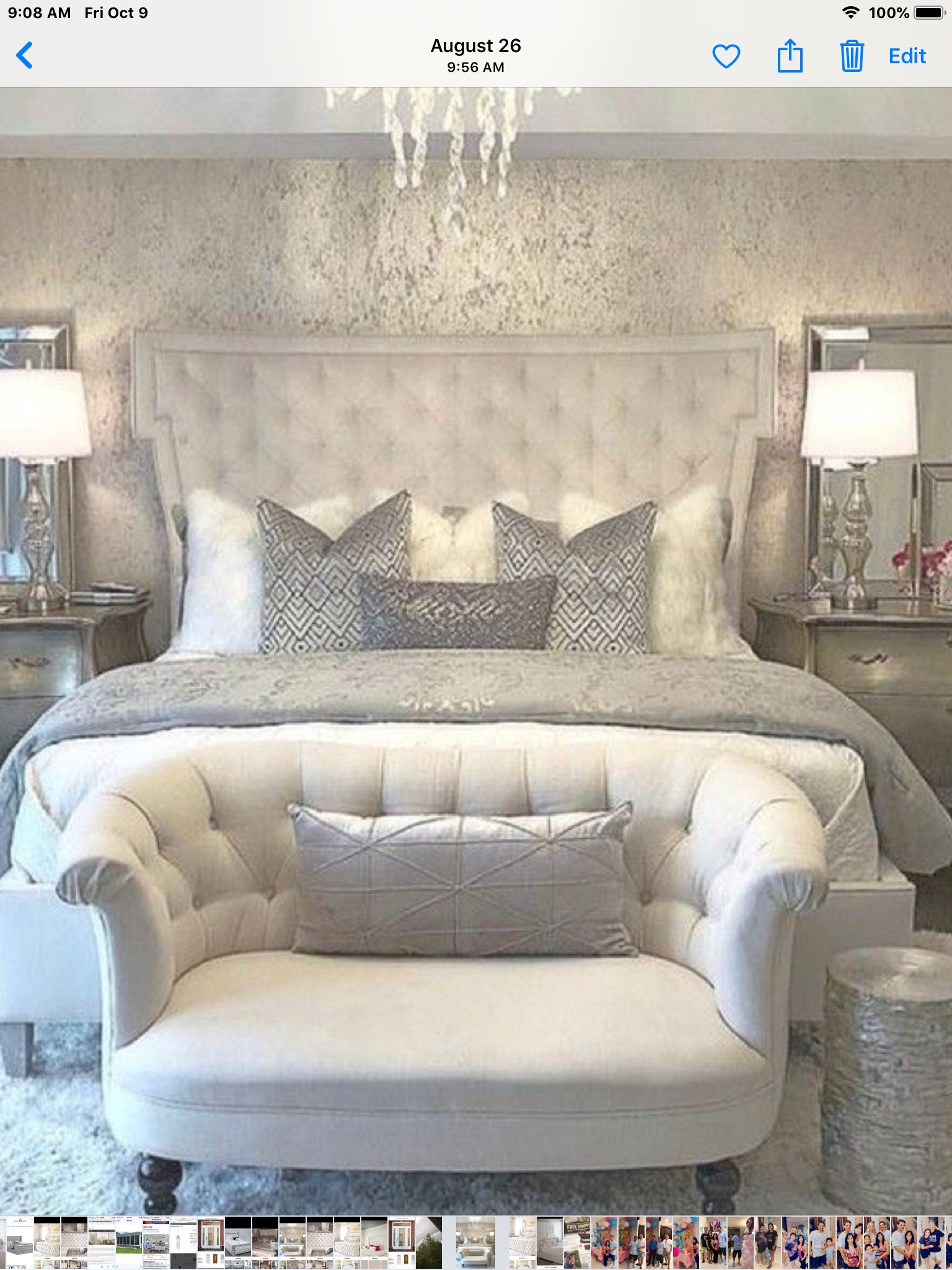 Glam Custom Bed Frame Crystal Band Button Bling Bespoke Tufted | Etsy