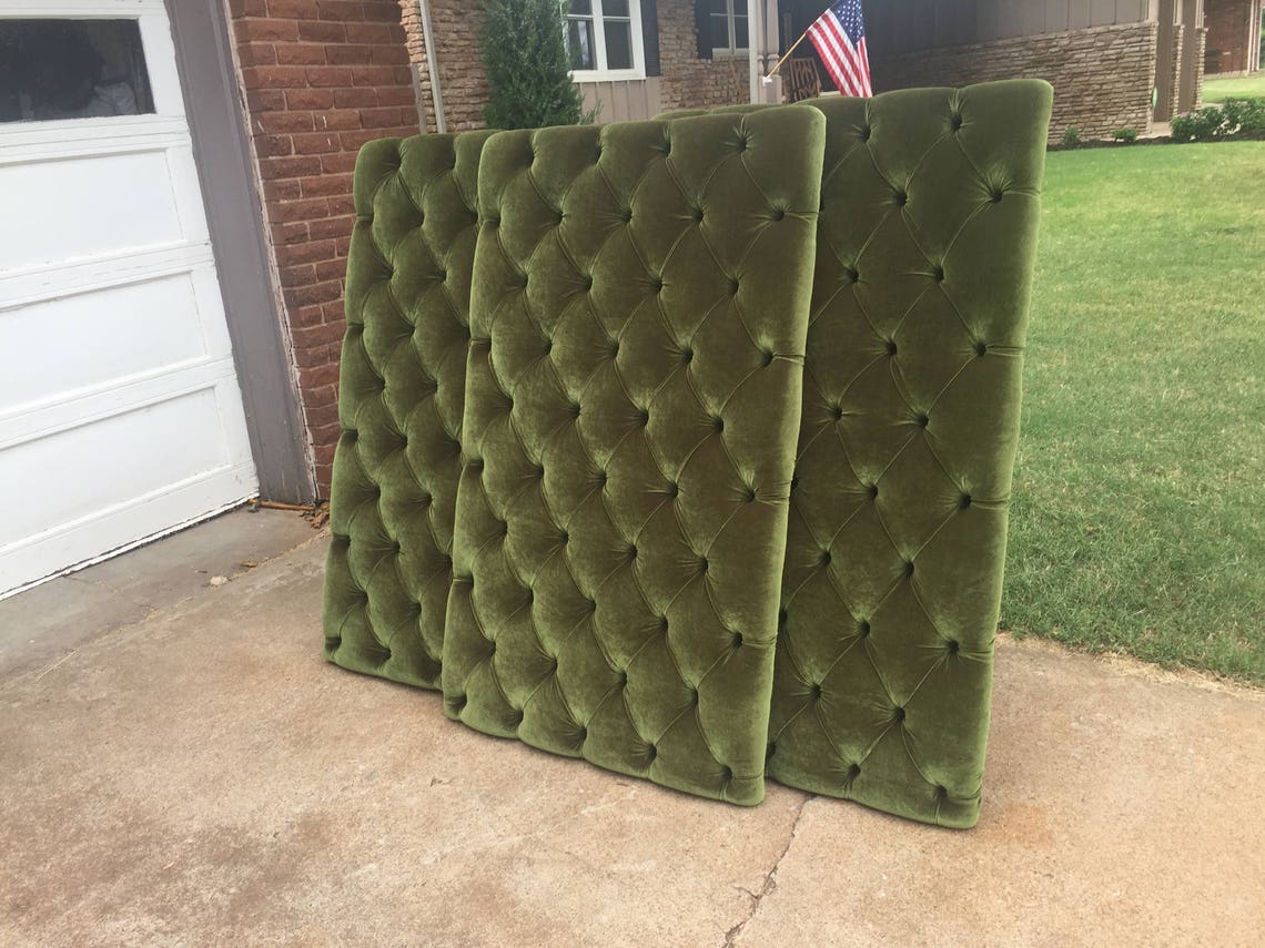 Custom Tufted Upholstered Wall Panels: Any Size, Style, Fabric - Etsy