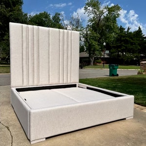 Luxury Channel Tufted Bed Frame: Modern Platform Headboard, Made to ...