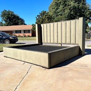 Alberta King Bed Frame: Vertical Channel Tufted Storage Bed (MADE TO ...