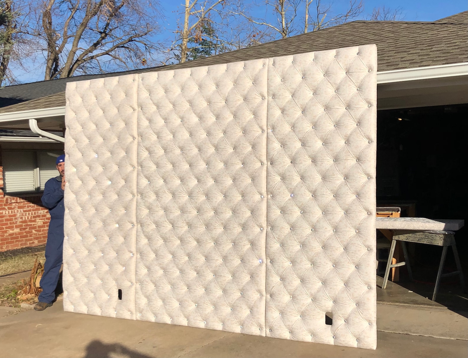 Tufted Wall Panels Custom Upholstered Extra Tall Choose Fabric | Etsy