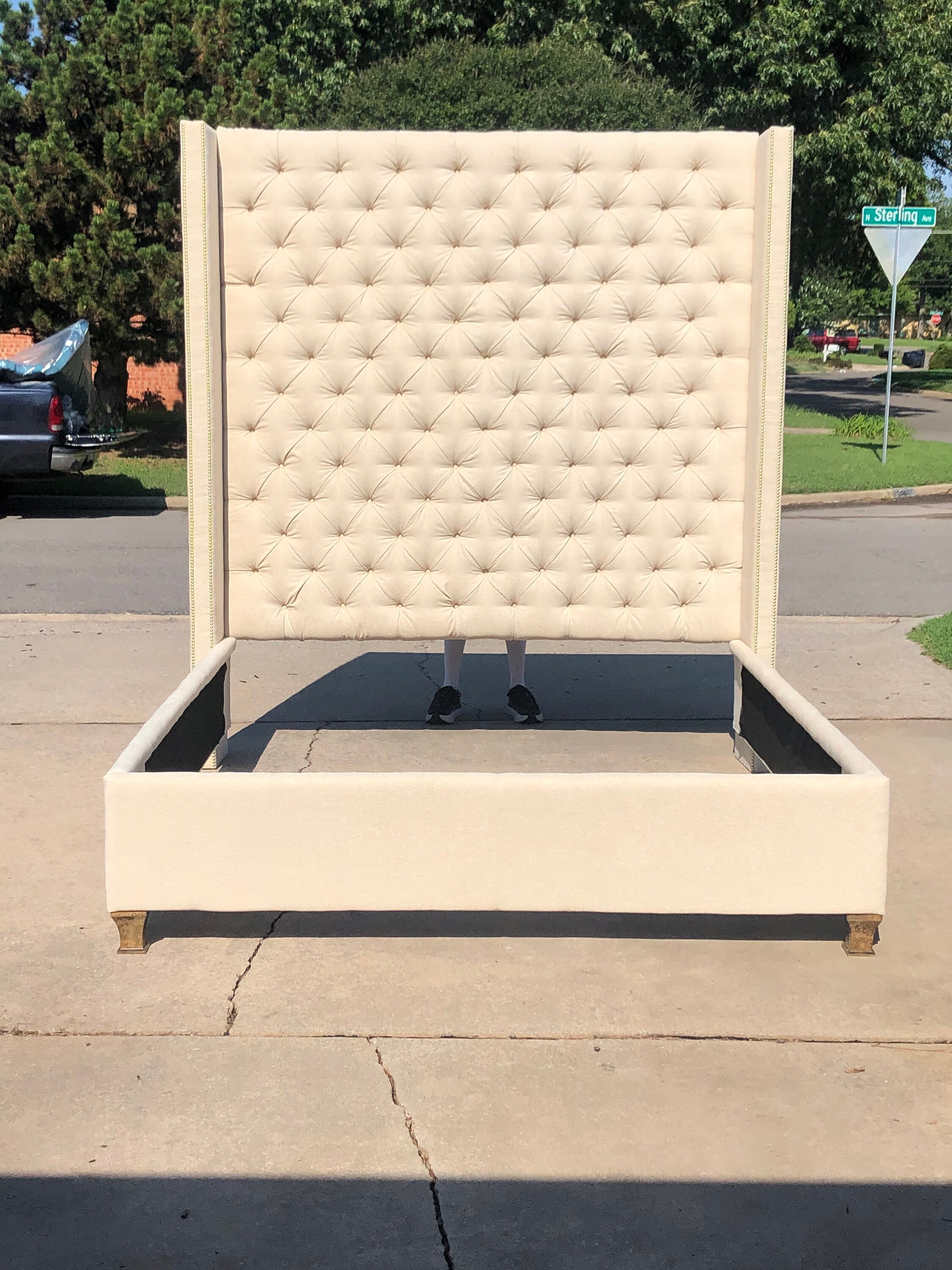 Urban Farmhouse Custom Made Bed Extra Tall Neutral Bed Frame | Etsy