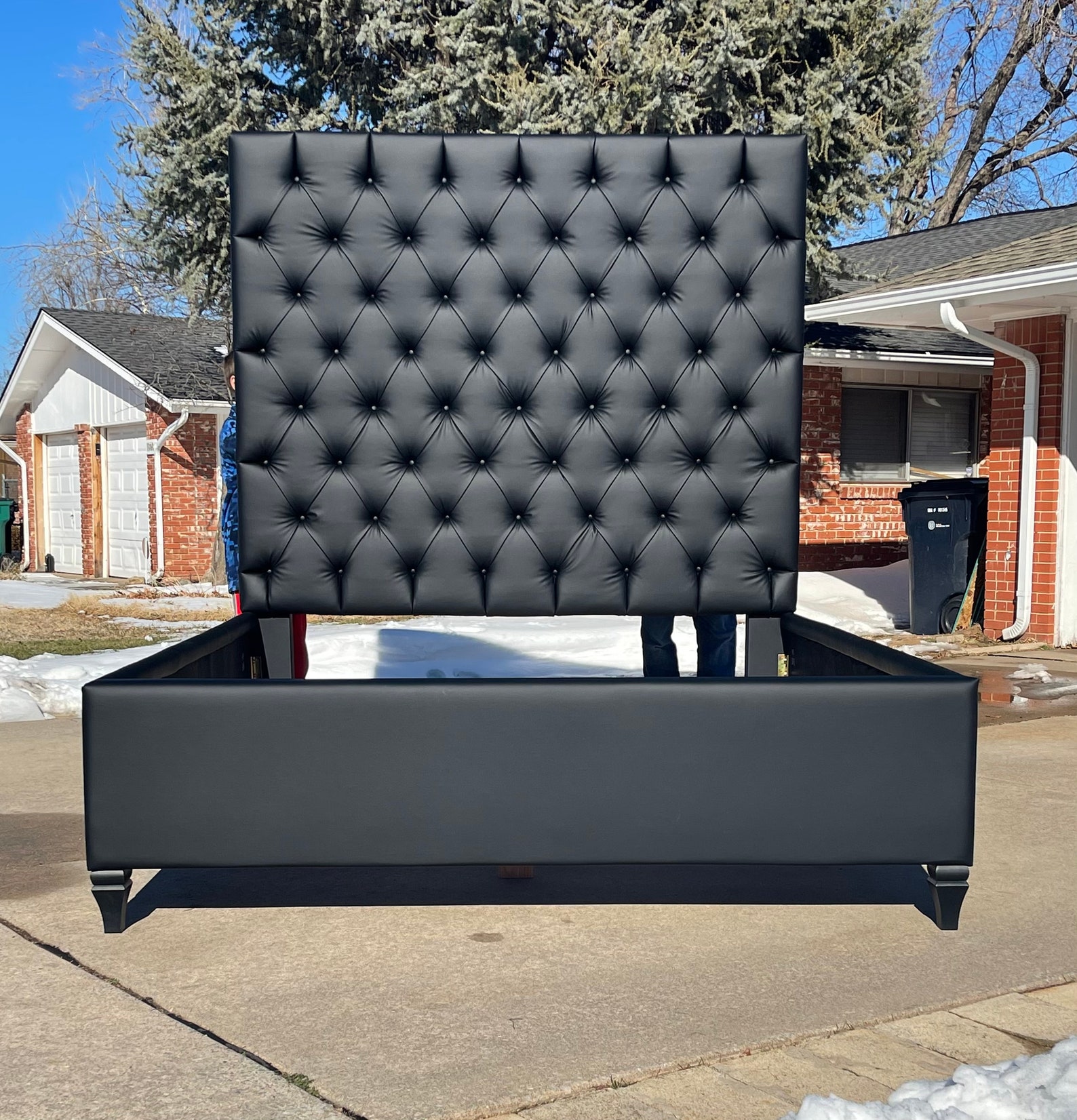 Tall Tufted Modern Custom Bed Diamond Tufting Headboard - Etsy