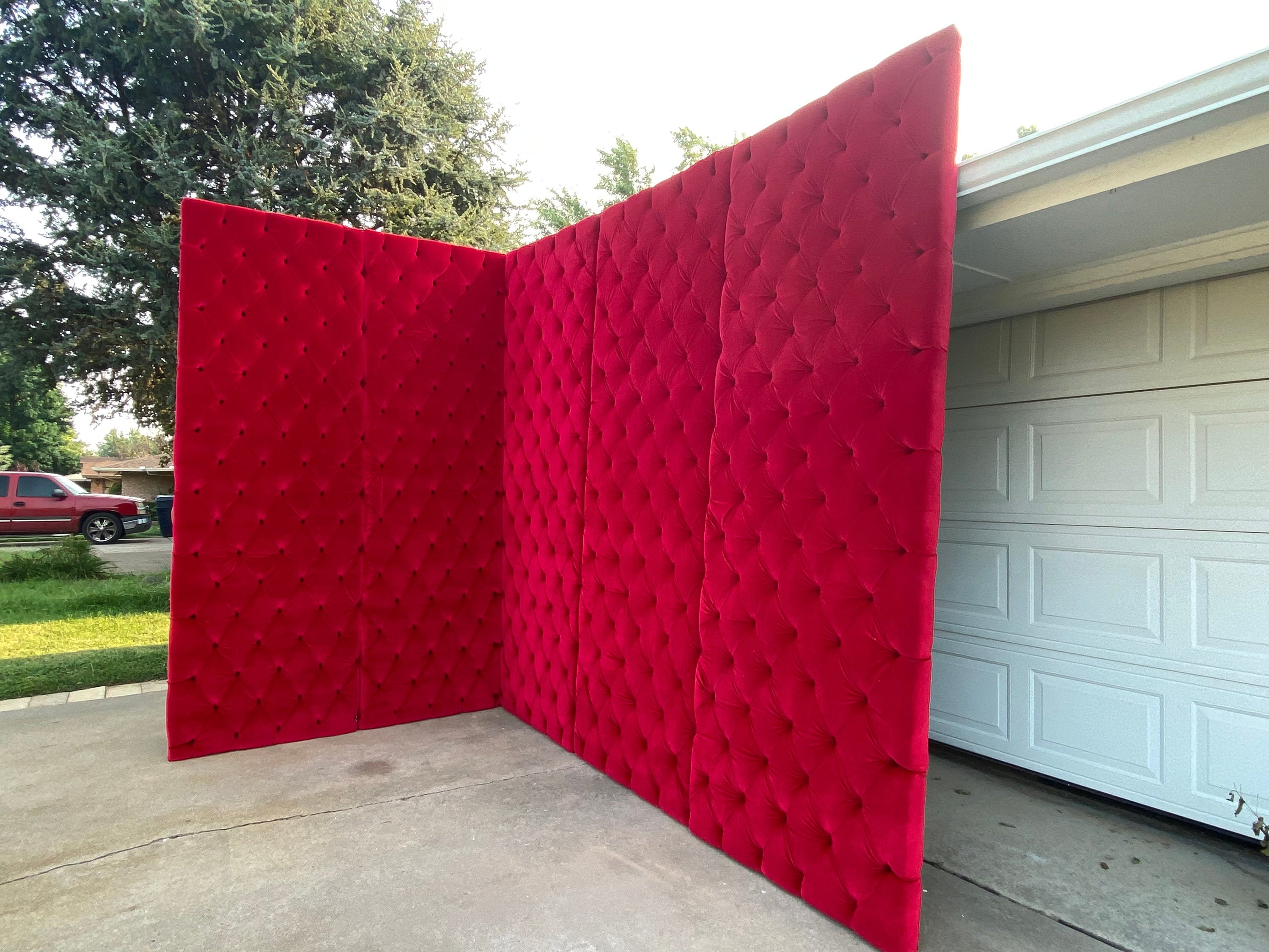 Custom Tufted Upholstered Wall Panels: Any Size, Style, Fabric - Etsy