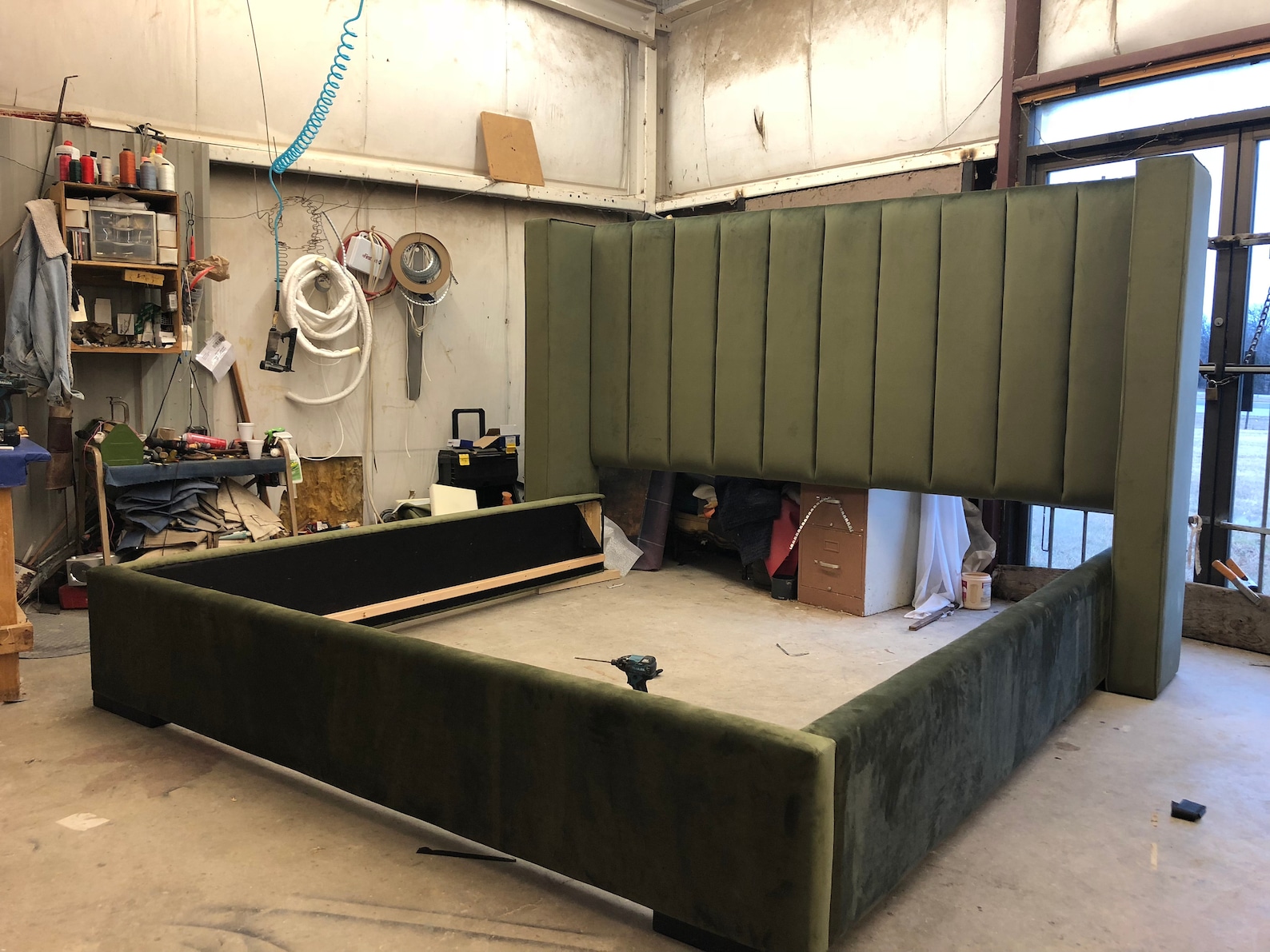 Wingback Headboard Alberta King Bed Frame Restoration Hardware | Etsy