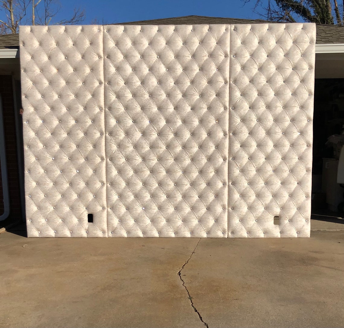 Tufted Wall Panels Custom Upholstered Extra Tall Choose Fabric | Etsy