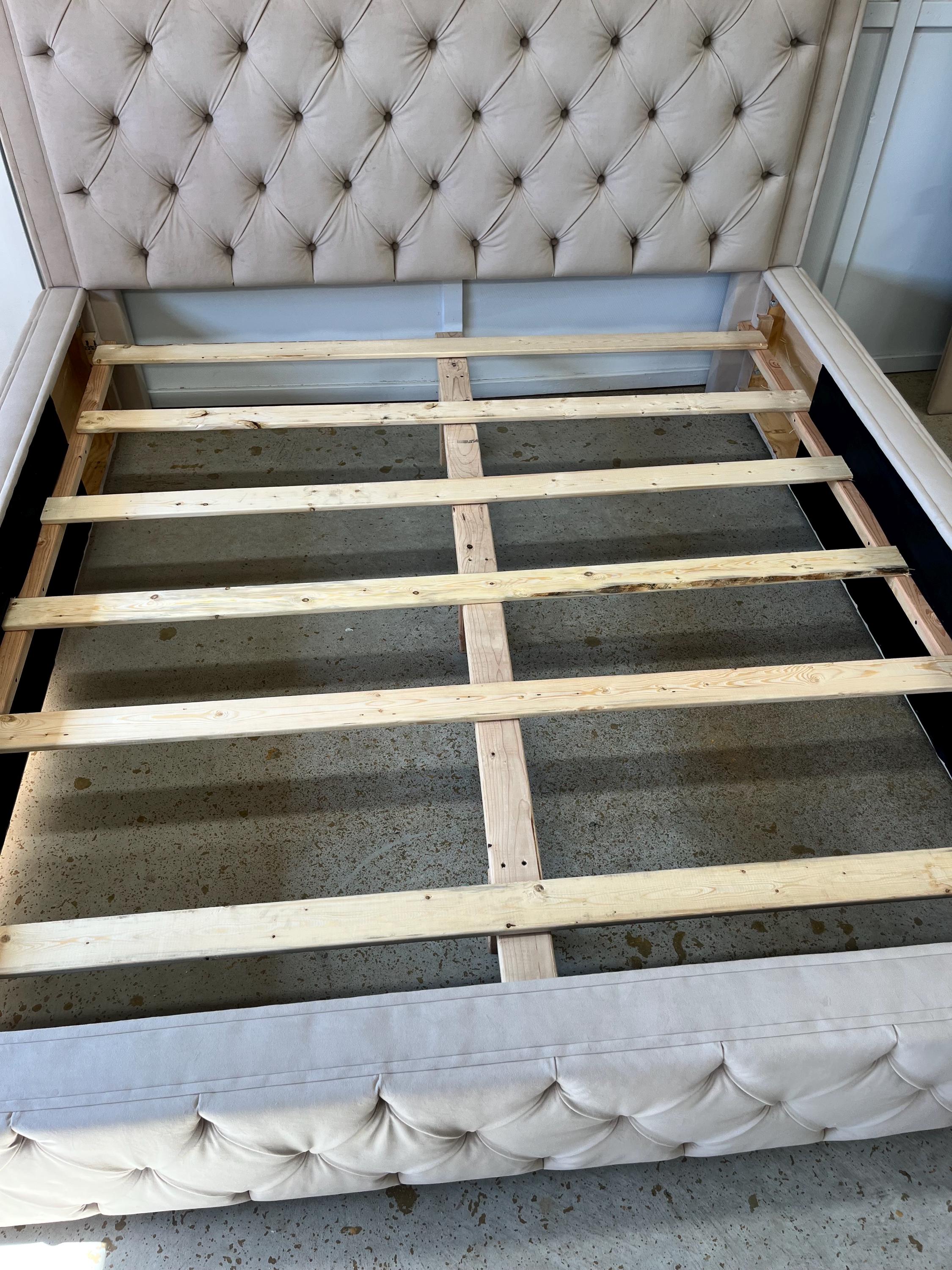 Tufted Velvet Platform Bed Frame: Luxe Custom Made King/queen/twin - Etsy