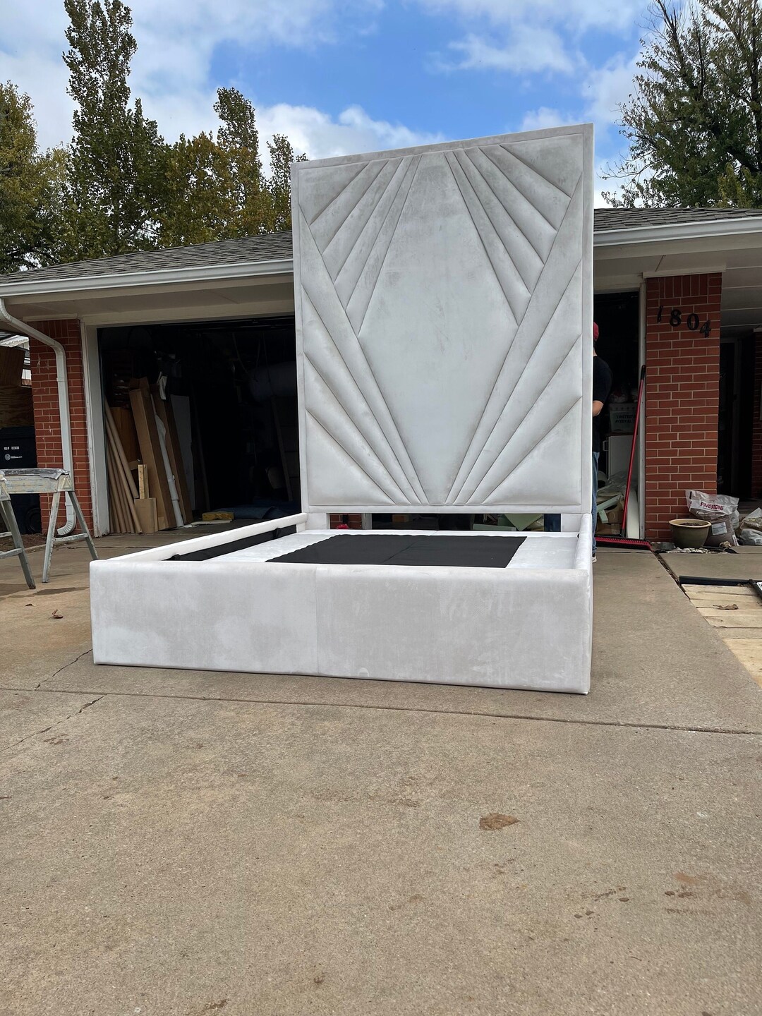 Platform Ceiling Height Headboard Upholstered California King Queen ...