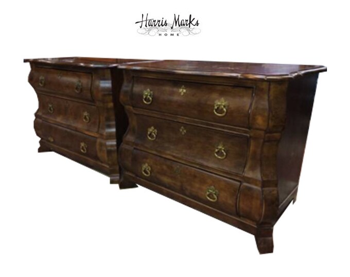 Bombay Chest French Pair Nightstand End Table Rococo Hollywood Regency ...