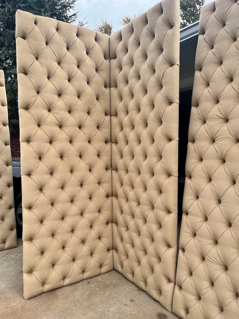 Custom Tufted Velvet Wall Panels: Extra Tall Banquette Tiles - Etsy
