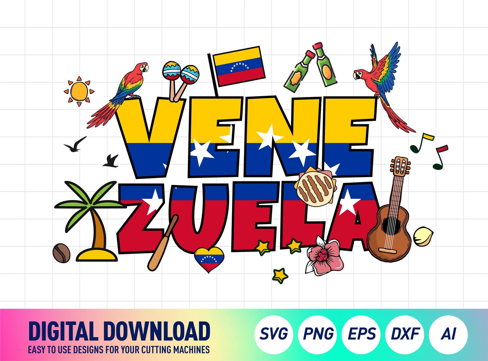 Venezuela SVG Bundle, PNG Cut File (digital Download) - Etsy