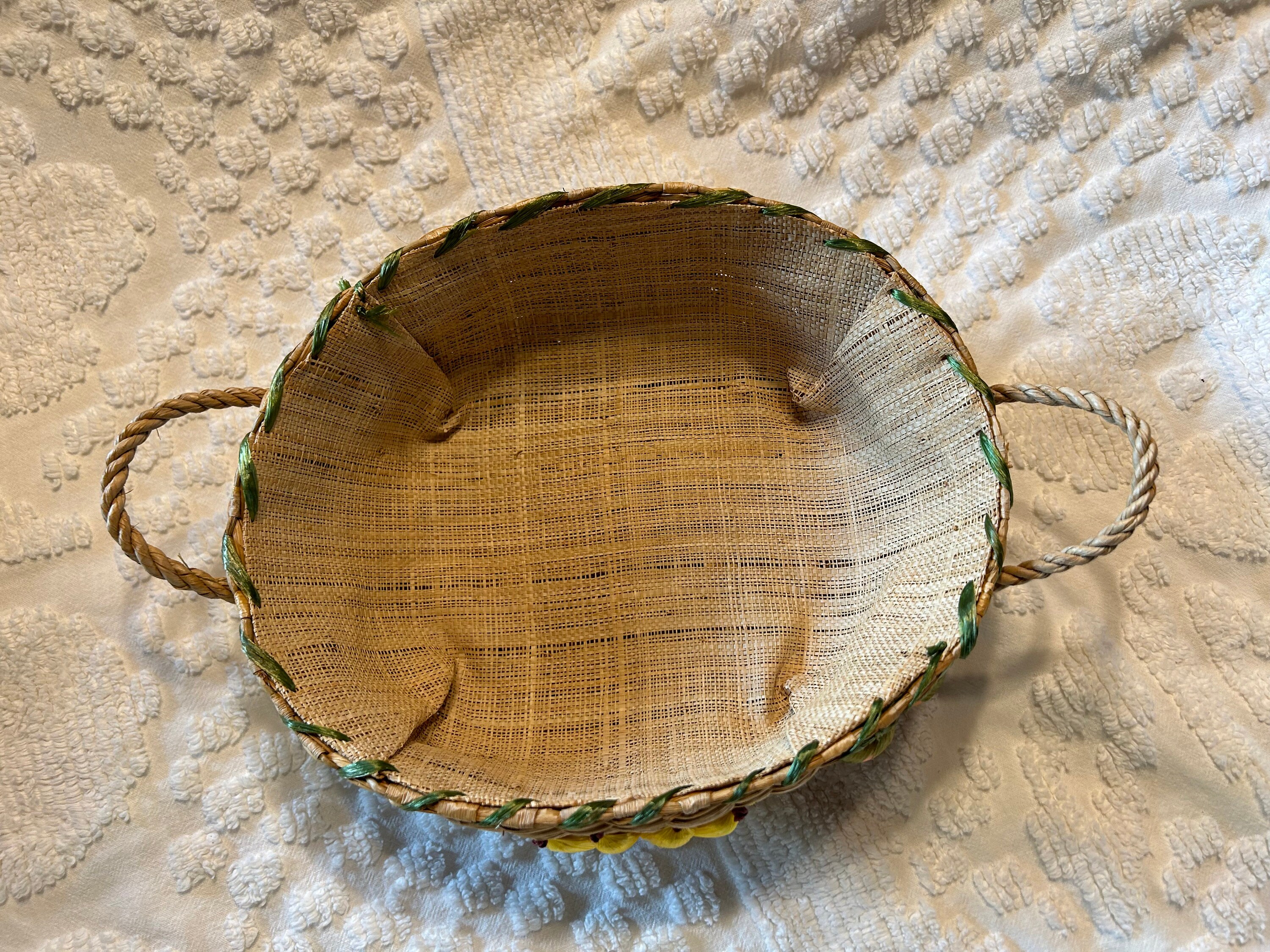 Basket Raffia Straw Fruit and Vegetable Vintage Décor Kitchen - Etsy