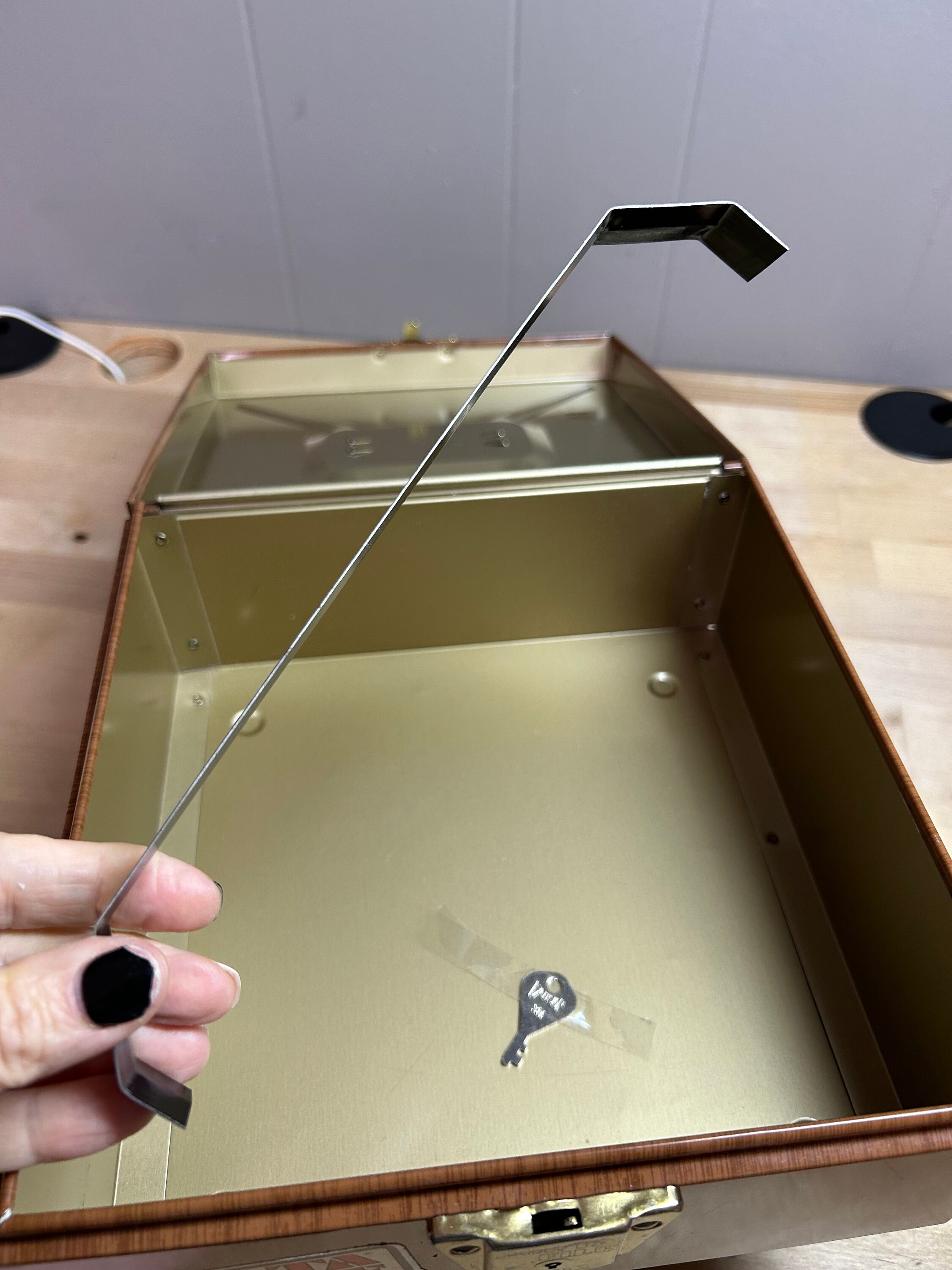 Vintage Metal File Lock Box Check Porta With Key Made in USA - Etsy