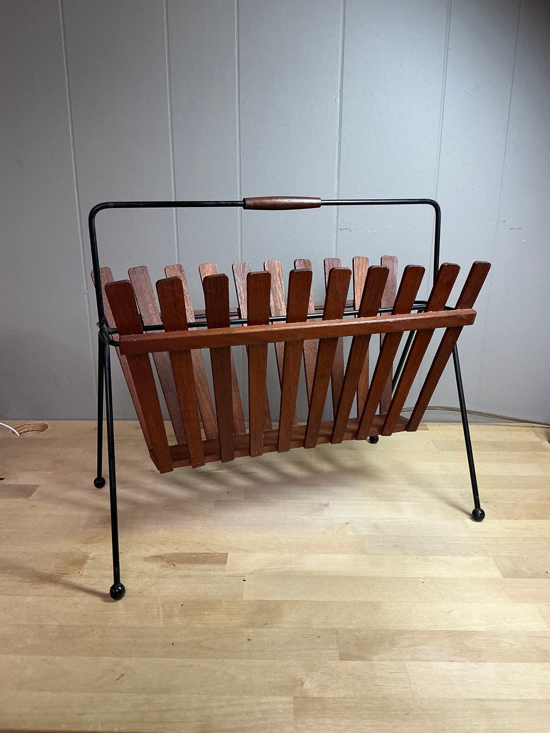 MCM Magazine Rack Living Room Accessories - Etsy