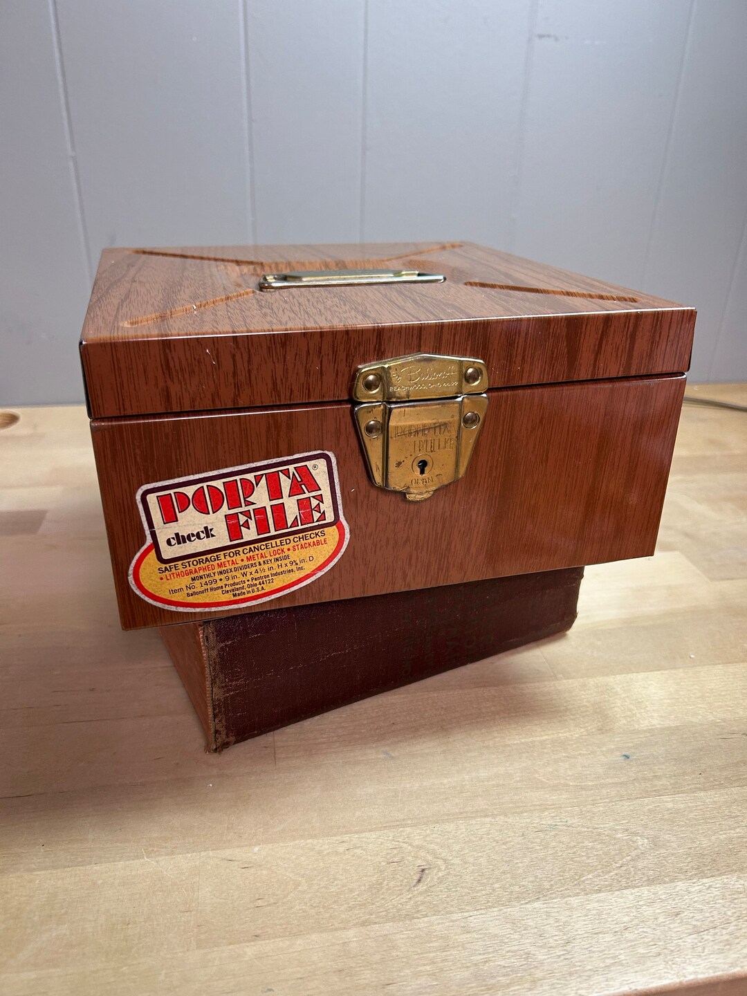 Vintage Metal File Lock Box Check Porta With Key Made in USA - Etsy
