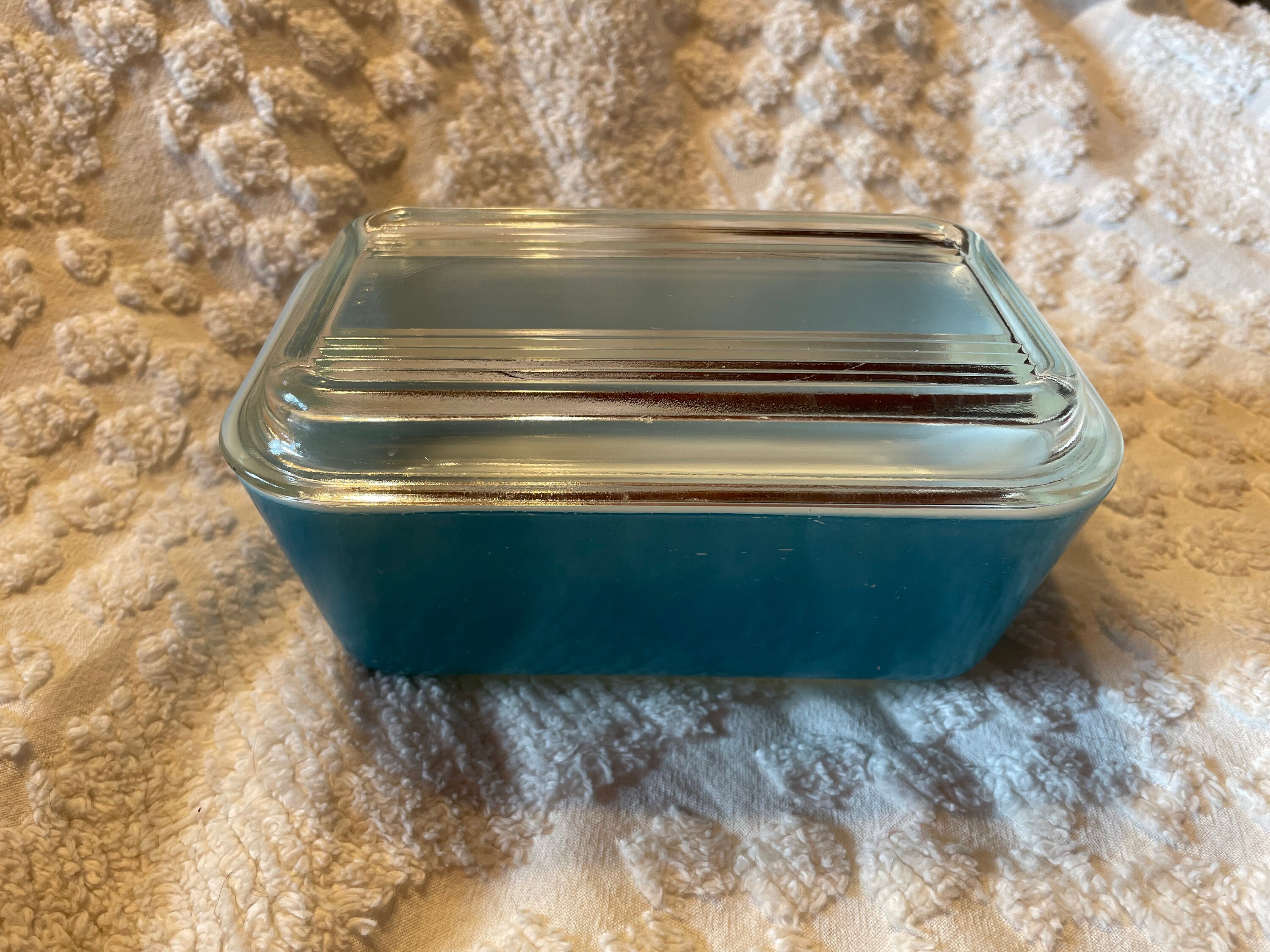 Pyrex Covered Refrigerator Dish Blue-turquoise - Etsy