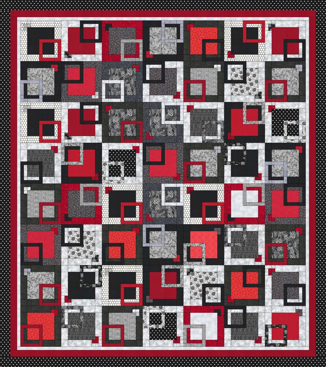 Square Dance Quilt Pattern, Pdf, 5 Different Sizes Included in Pattern ...