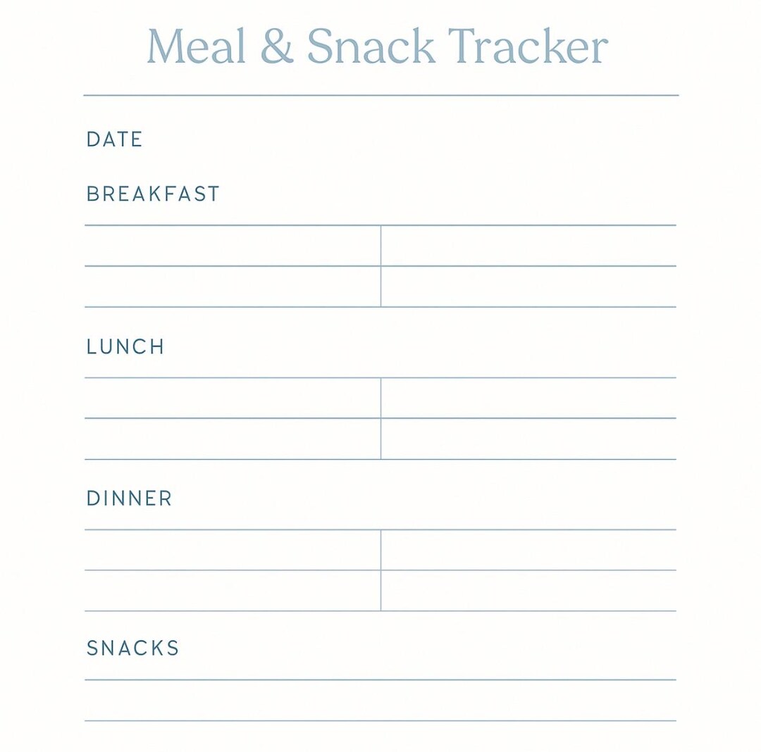 Meal and Snack Tracker - Etsy